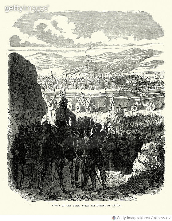 815895312 | 게티이미지코리아 | Attila the Hun on the Pyre Royalty-Free 이미지