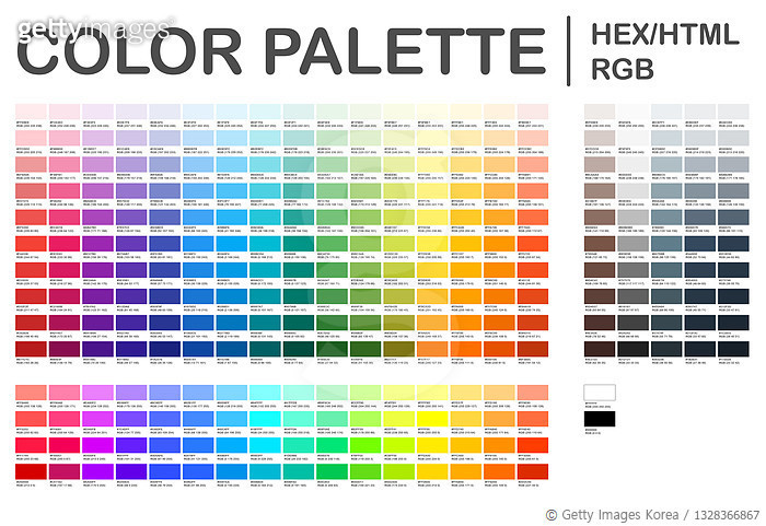 1328366867 | 게티이미지코리아 | Color Palette. Color Chart. Print Test Page ...